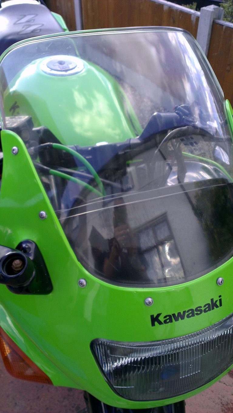 Polishing Clear Motorcycle Screen - Beginner Biker Adventures